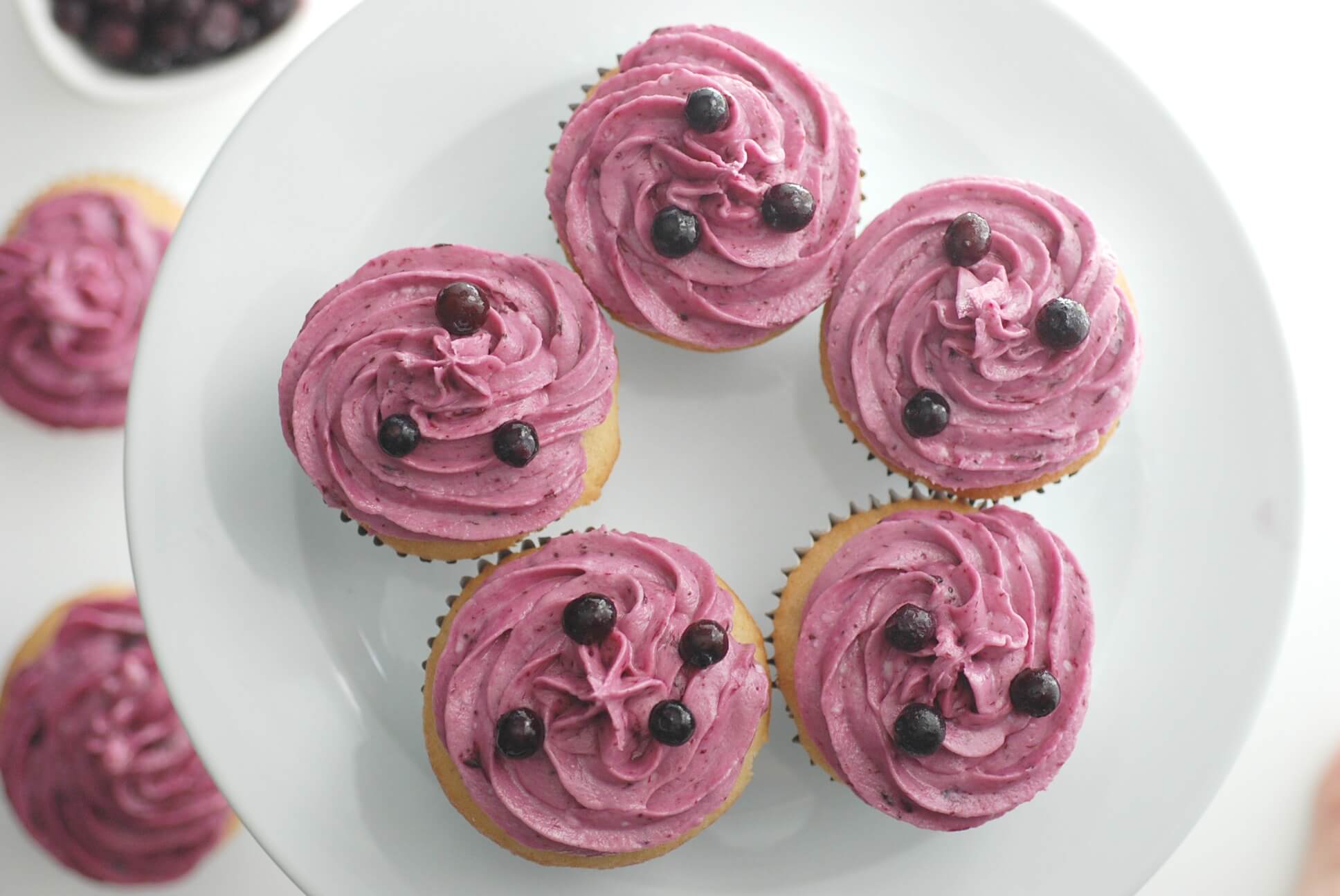 Naturally-Colored Wild Blueberry Buttercream Frosting Recipe