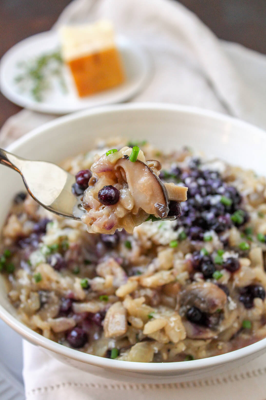 Wild Blueberry and Mushroom Risotto Recipe | Wild Blueberries